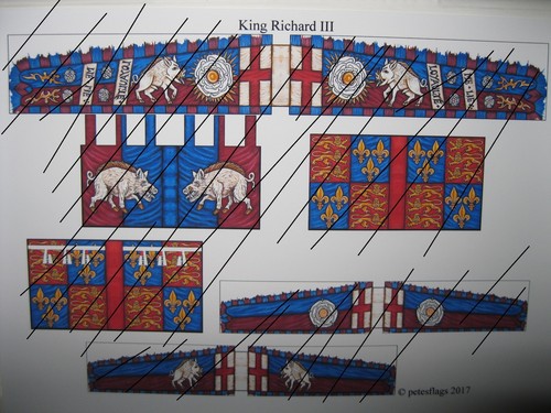 15mm Medieval Wars of the Roses Paper Flags for King Richard III ...