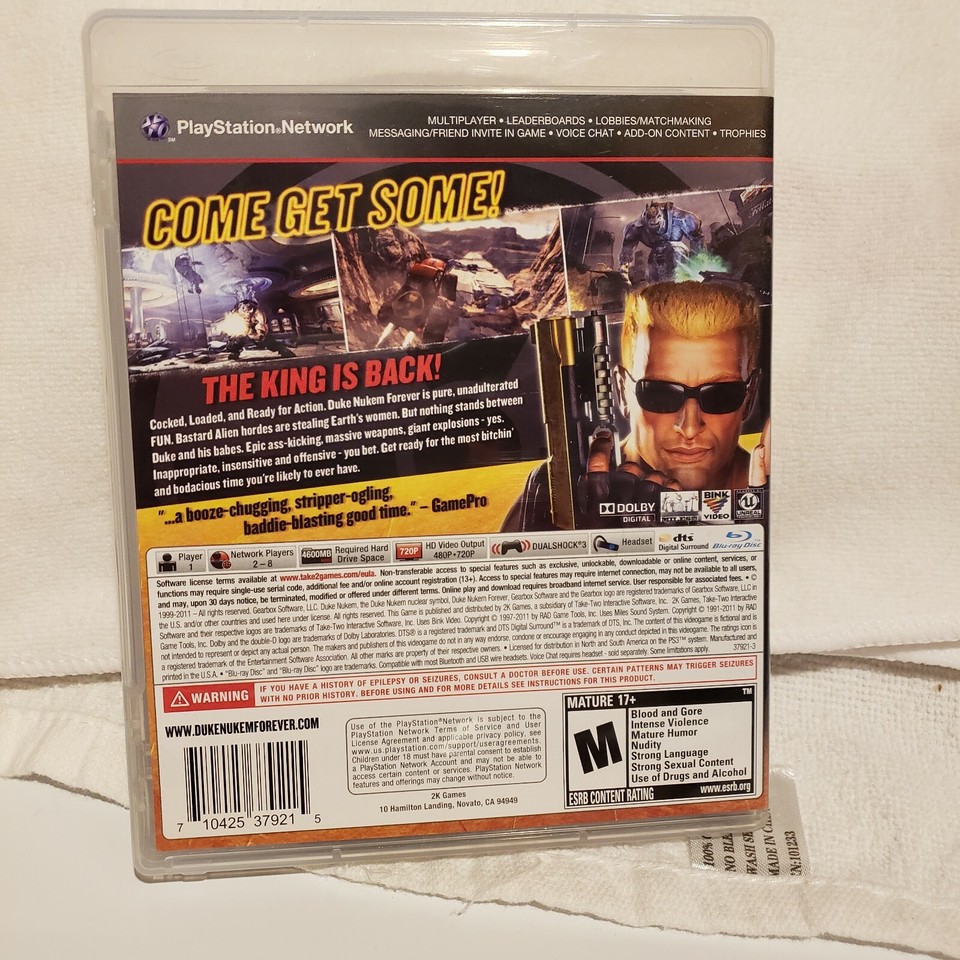 Duke Nukem Forever, Playstation 3 ( PS3) Game, Complete 710425379215| eBay