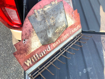 VINTAGE 1940'S WILLARD BATTERY EMBOSSED CABLE RACK 17 X 12 | eBay