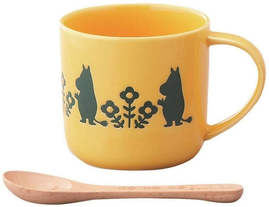 MOOMIN Soppa Mug Cup with Spoon Moomin Yellow 350ml MM2601-11S Yamaka ...