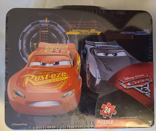 Disney Pixar Cars 3 - 24 Piece puzzle in old school metal lunch box ...