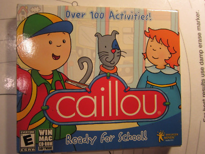Caillou Ready For School 100 Activities Letters, Colors, PreK CD ROM ...