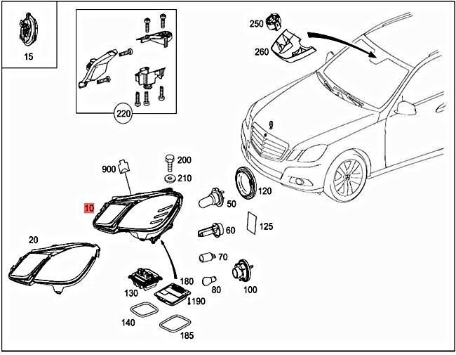 Genuine MERCEDES S212 W212 E-CLASS W212 Estate S212 Lamp unit ...