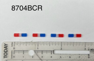 4 Pack 1/87 HO Scale Blue Clear Red Code 3 MX7000 Lightbar Police Car ...