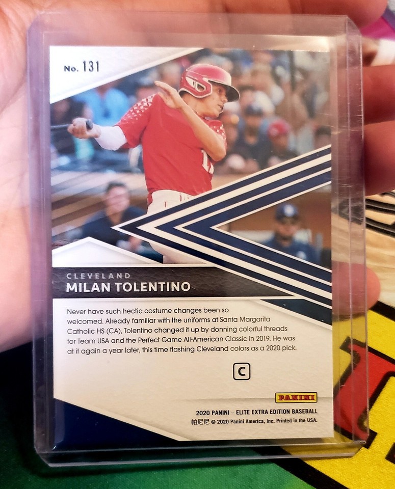 2020 Panini Elite EEE Milan Tolentino Rc Black #1/6 Rookie Cleveland | eBay