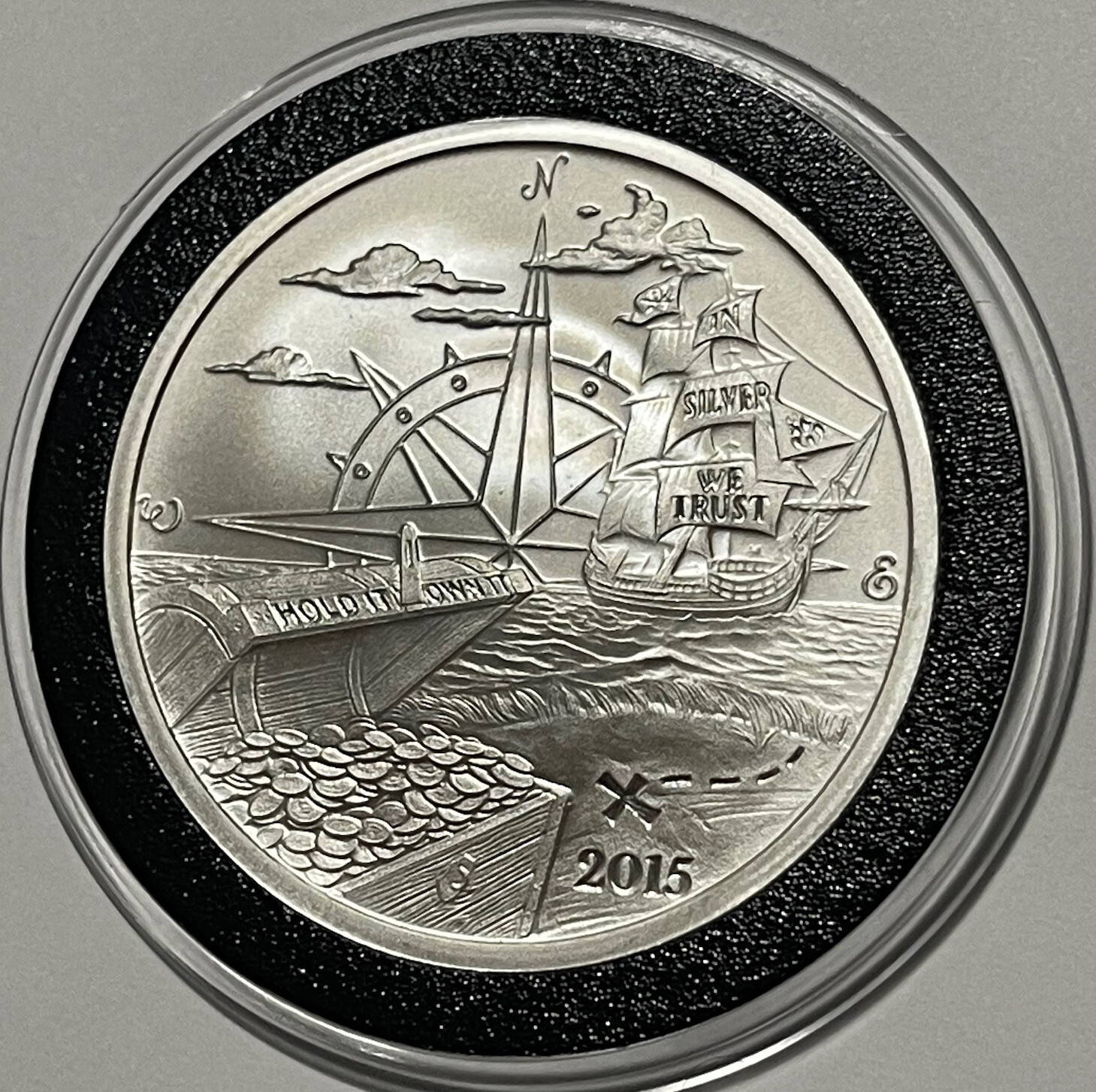 2015 Silverbug Island Pirate Treasure Coin 1 Troy Oz .999 Fine Silver ...
