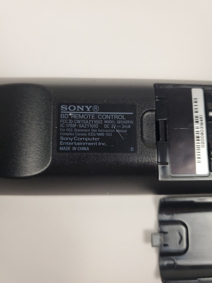 Official Sony PS3 BD Playstation 3 Media Blu-ray Disc Remote Control ...