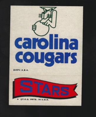 1973 TOPPS BASKETBALL TEAM LOGOS CAROLINA COUGARS / STARS NEAR MINT/ MT ...