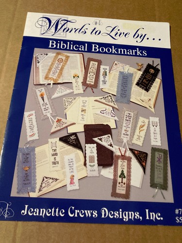 Jeanette Crews Words to Live by... BIBLICAL BOOKMARKS CROSS STITCH BOOK ...