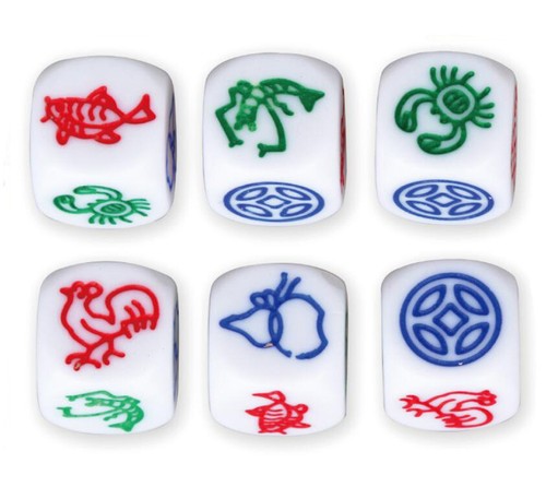 10Pcs Fish Prawn Crab Chicken Coin Calabash Chinese Traditional Game ...