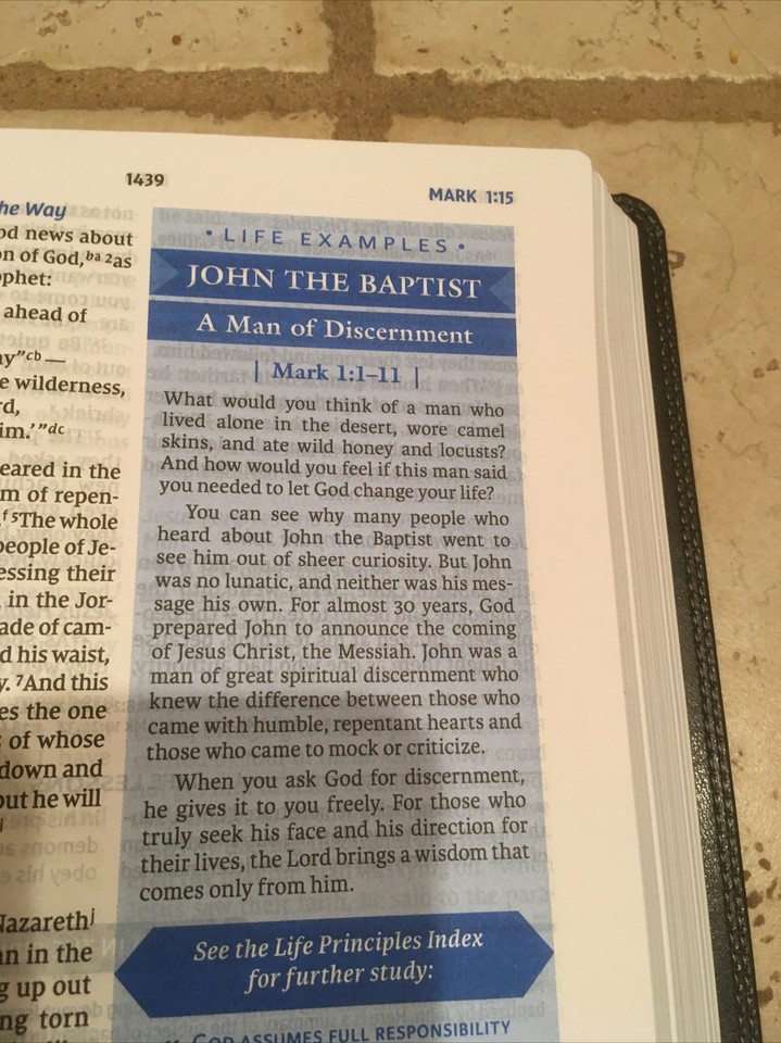 NIV LIFE PRINCIPLES BIBLE CHARLES STANLEY BLACK LEATHER SOFT 2ND ...