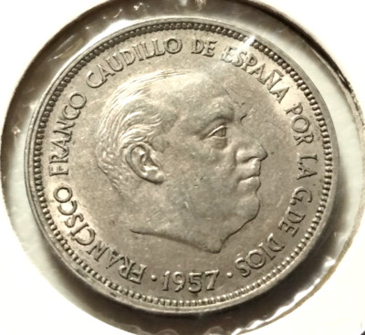 1957(58) Spain 25 PTAS Coin - Star 58 - KM#787 (INV#7683) Combined ...
