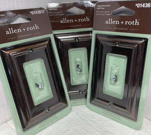 Allen Roth Single Wall Plate Cover #0143617 Oil Rubbed Bronze Finish ...