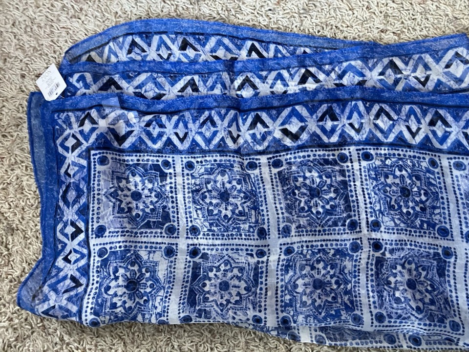 Chico’s Tank Top Cover Up Button Shirt Silk Scarf Sz 3 All New W Tags ...