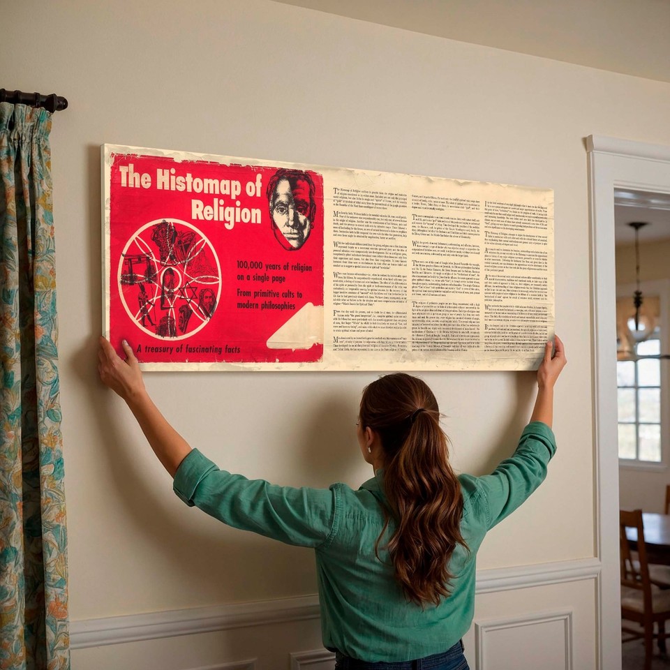 The Histomap Vintage Timeline of World History Canvas Wall Art, Ready ...