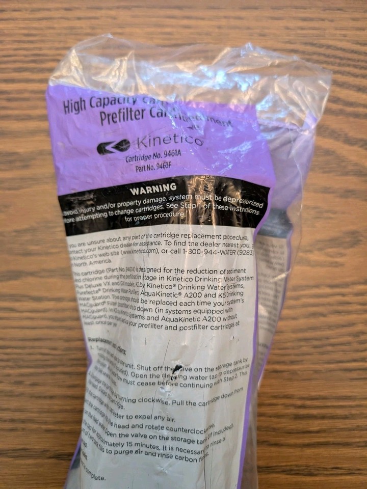 Kinetico 9461A High Capacity Carbon Cartridge Filter Purple | eBay