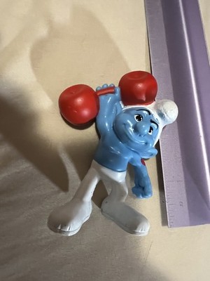 2011 HEFTY Smurf & Barbell 3" McDonald's Movie Action Figure #12 Smurfs ...