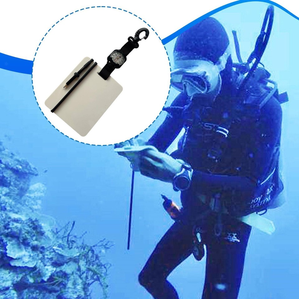 Diving Writing Slate Practical Portable with Pencil Underwater Writing ...