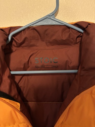 Stoic Coat Mens Large Yellow Insulate Puffer Jacket Winter Full Zip DWR ...