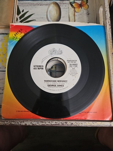 George Jones - Tennessee Whiskey 45 RPM, Epic Records, 1983 DEMO VG | eBay