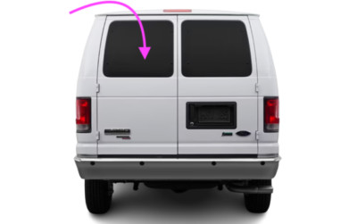 Fits: 1992-1995 Ford Econoline Van Rear Left Window Back Glass 3 Holes ...