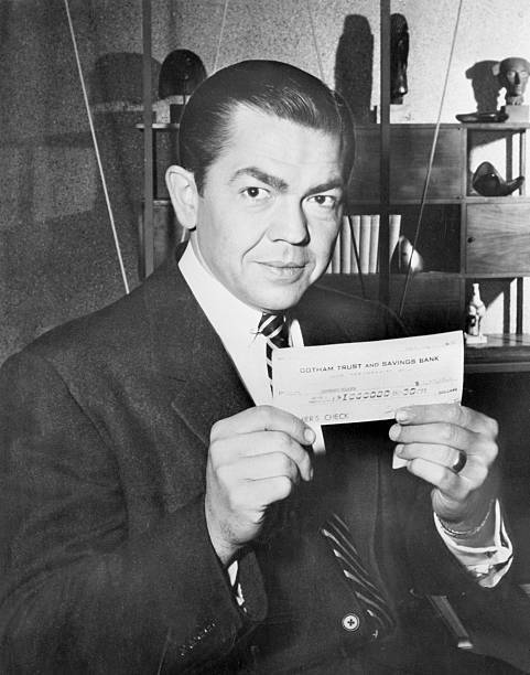 Marvin Miller Holding Check 1955 Photo - What would you do with a ...