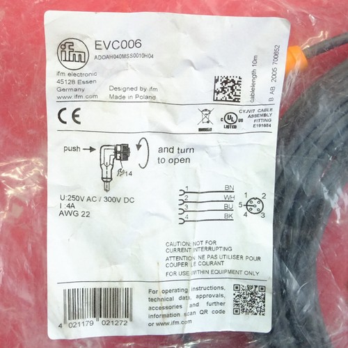 1PCS EVC006 New For IFM Connector Plug Wire Free Shipping | eBay