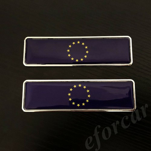 2pcs Metal EU European Union Flag Car Trunk Fender Emblem Badge Decal ...