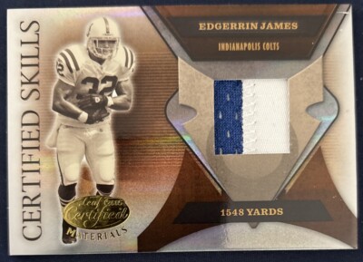 2005 Certified EDGERRIN JAMES Certified Skills GOLD 2 CLR PATCH #’d 15/ ...