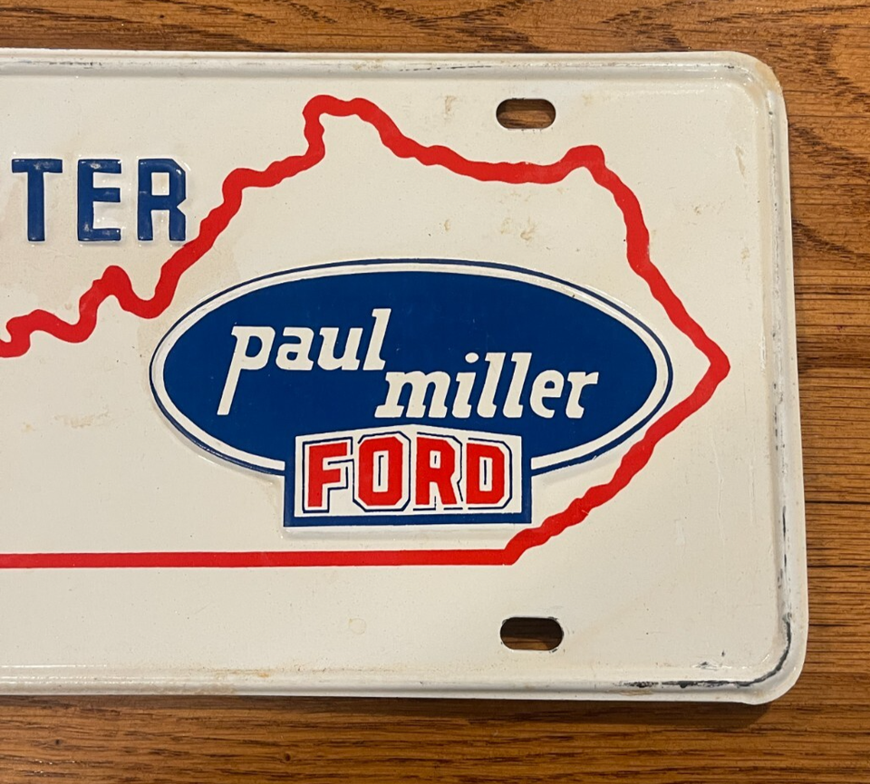 Paul Miller Ford Winchester Kentucky Booster Dealership License Plate ...