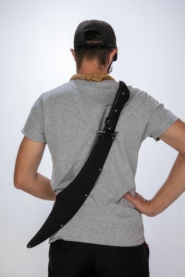 25" Arabian Scimitar Shamshir One-Handed Curved Sword, Nylon Sheath ...