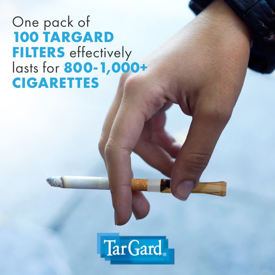 TarGard Original Disposable Cigarette Filters - 100 Piece Bulk Bag - 3 ...