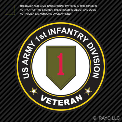 1st Infantry Division Veteran Sticker Die Cut Big Red One The Fighting ...