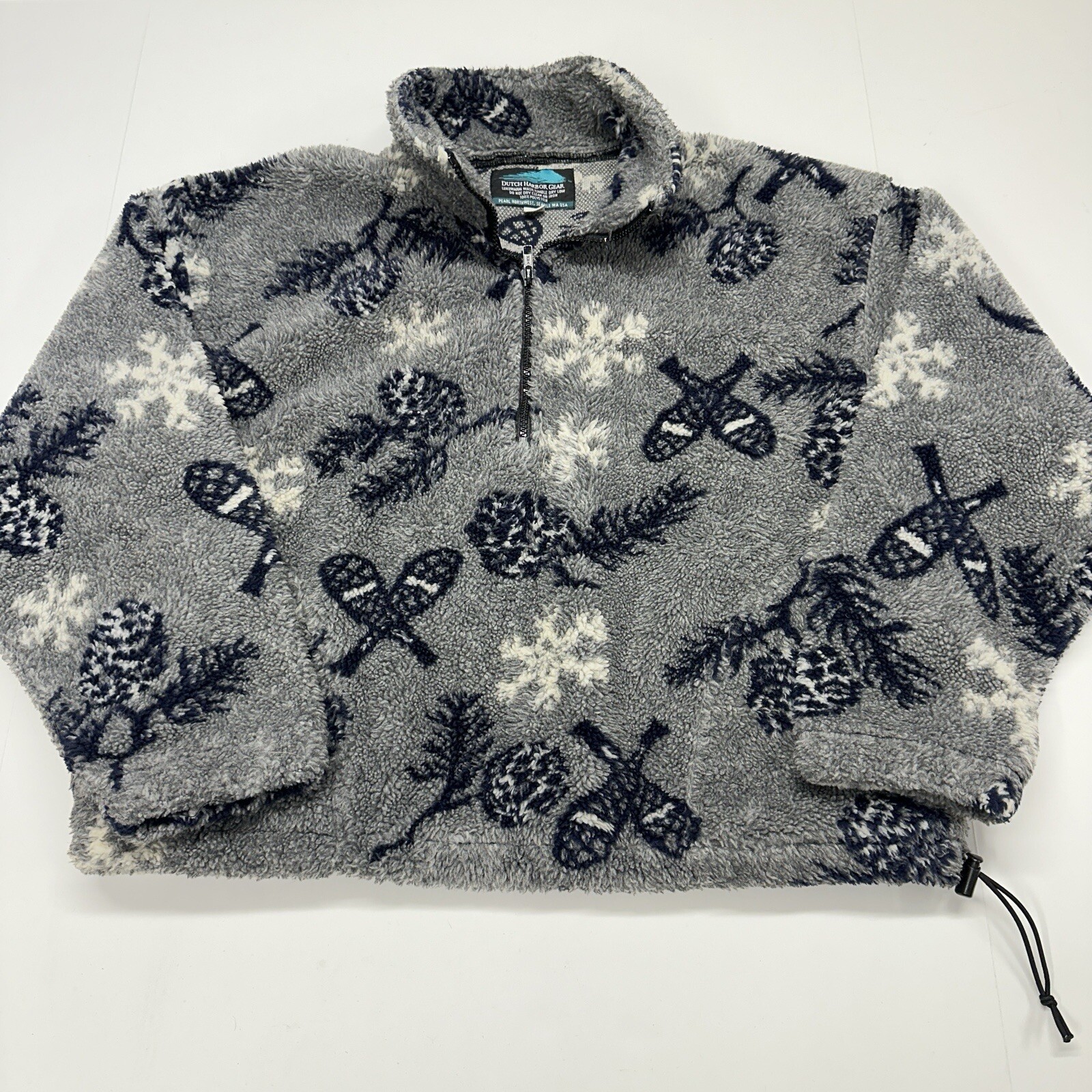 VINTAGE Dutch Harbor Gear Pile Fleece Jacket Adult Sm… - Gem