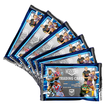 2021 RUGBY LEAGUE TLA NRL ELITE Trading Cards 6 x Sealed Random Packs ...