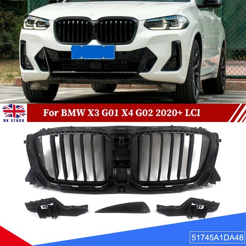 For BMW X3 G01 X4 G02 2020-2024 Front Bumper Radiator Grill Shutter ...
