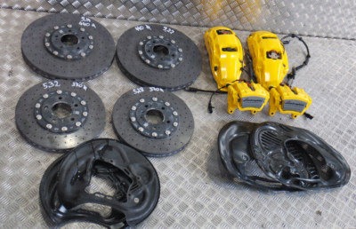 LAMBORGHINI URUS CERAMIC BRAKE DISCS CALIPERS PADS SHIELDS SET OEM | eBay