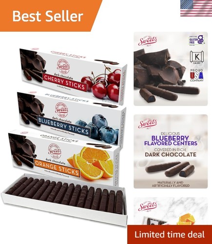 Luxurious Chocolate Covered Fruit Sticks - Assorted Flavors, Kosher 10 ...
