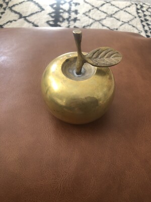 Vintage Brass Apple Shaped Bell Collectible Works MCM | eBay