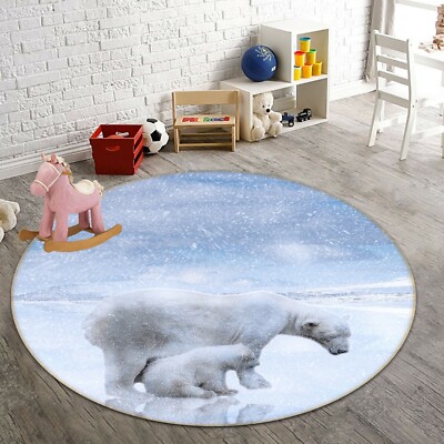 3D Polar Bears Ice G201 Animal Non Slip Rug Mat Elegant Photo Carpet ...