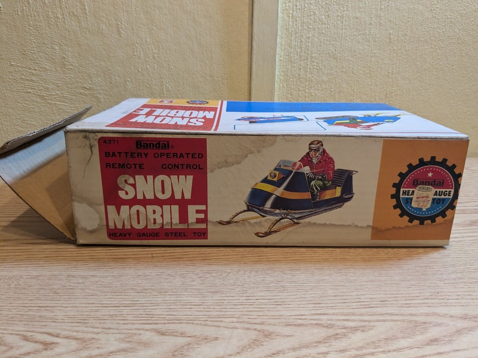 BANDAI Battery Operated Remote Control Snowmobile Toy with Original Box ...