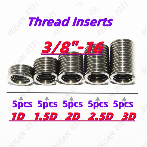 25pcs British System 3/8"-16 304 Stainless Helicoil Thread Inserts ...