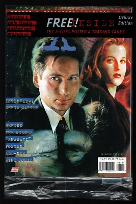 X-Files Topps Official Collector's #1 Winter 1996 w/ POSTER and CARD ...
