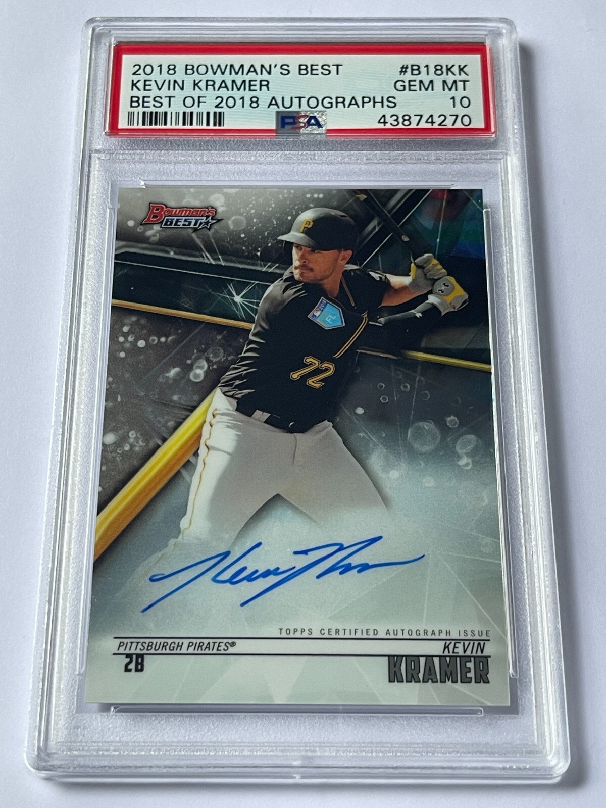 2018 Bowman's Best Of Autograph Auto Kevin Kramer #B18-KK PSA 10 ...