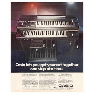 1984 Casio Keyboards: Get Your Act Together Vintage Print Ad | eBay