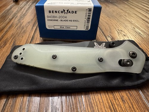 Benchmade Blade HQ Exclusive 940 Osborne 940BK-2004 - Jade G10 - Black ...