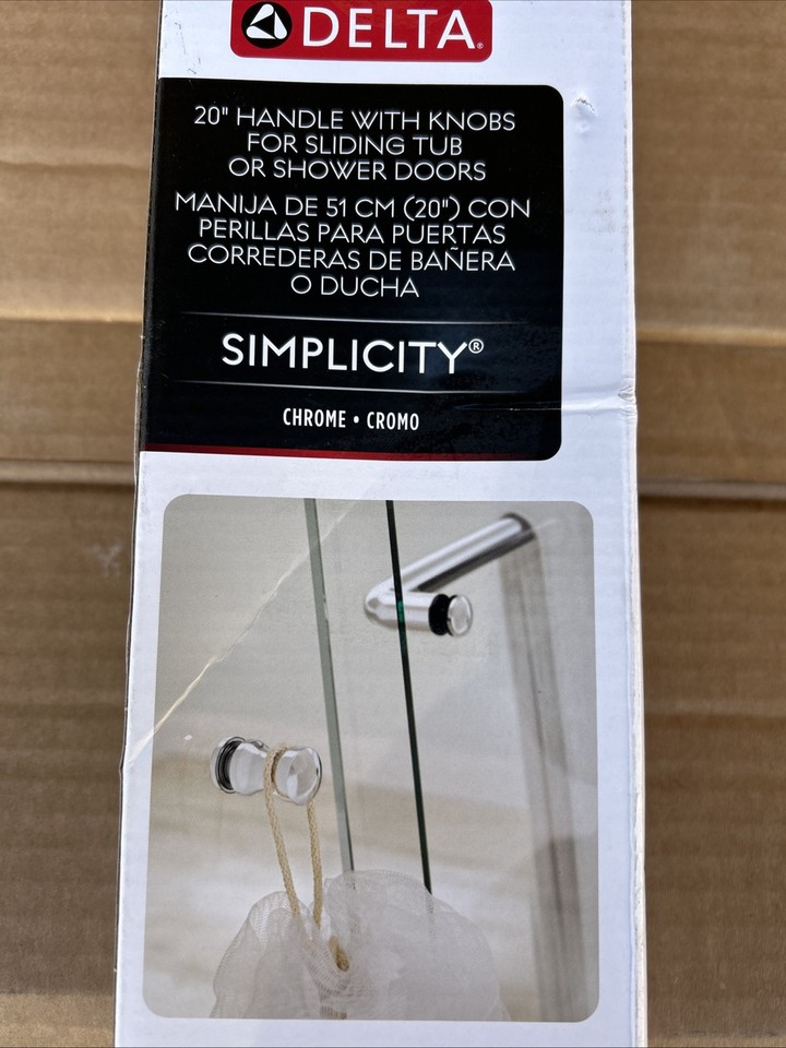 Delta SDBR011-PC-R Simplicity 20" Sliding Shower/Bathtub Door Handles ...