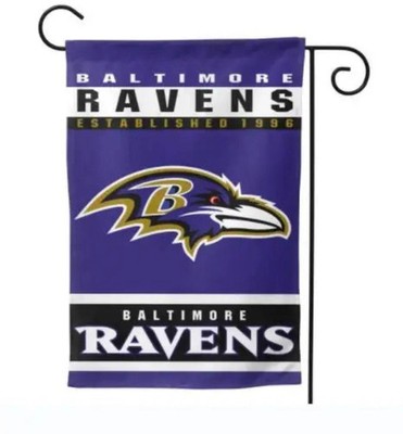 baltimore ravens garden flag, raven team logo garden décor, fan gift | eBay