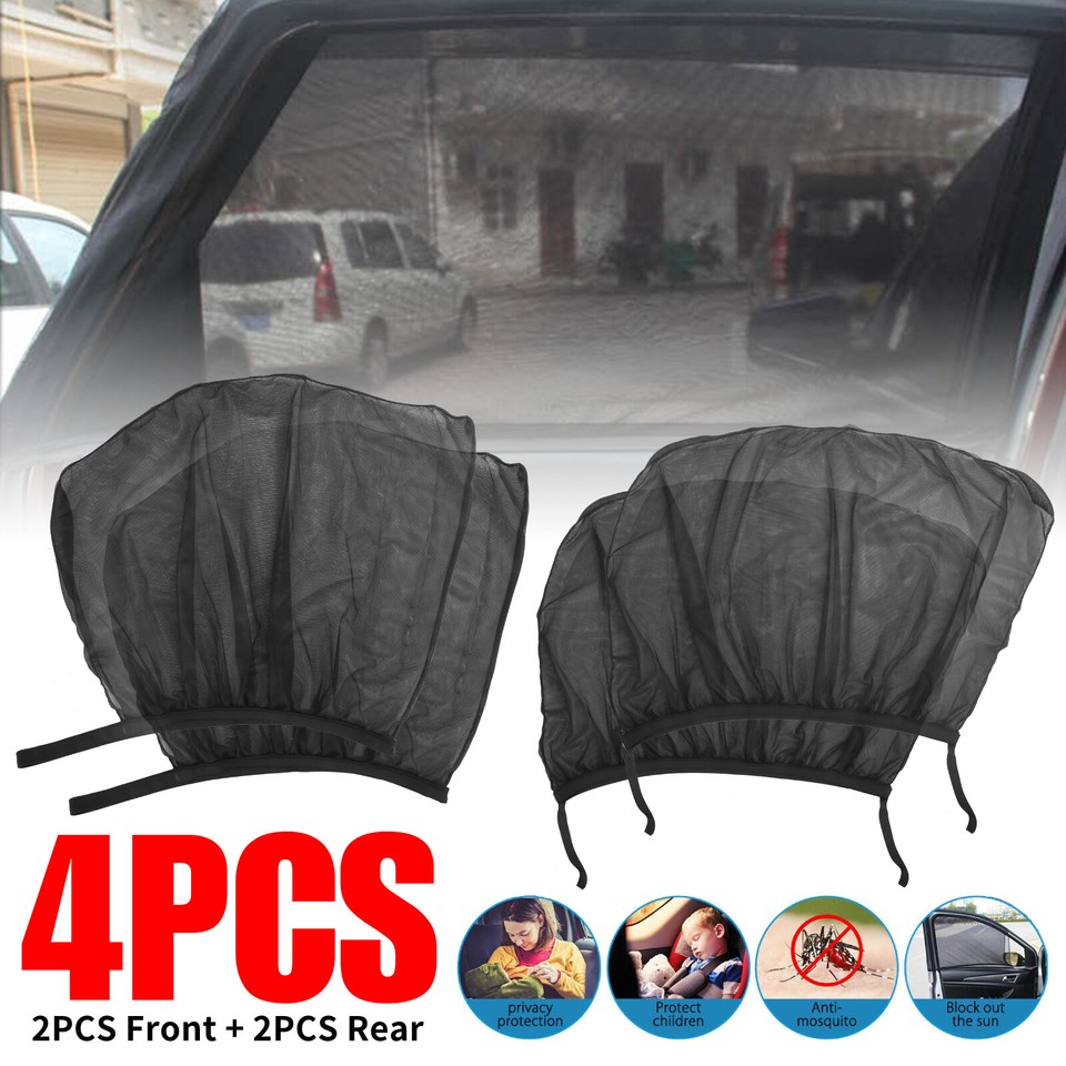 4PC Universal Car Side Window Sun Shade Sunshade Cover Visor Mesh ...
