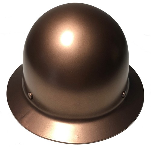 Custom Painted Hard Hat MSA Skullgard Full Brim Copper Metallic Satin ...